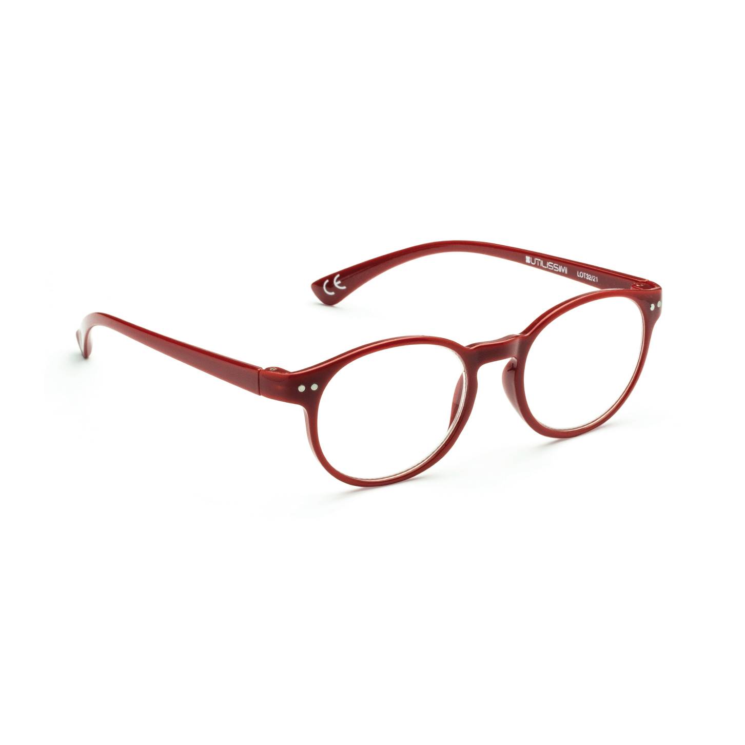 UTR0058 Red, Rounded reading glasses | Utilissimi
