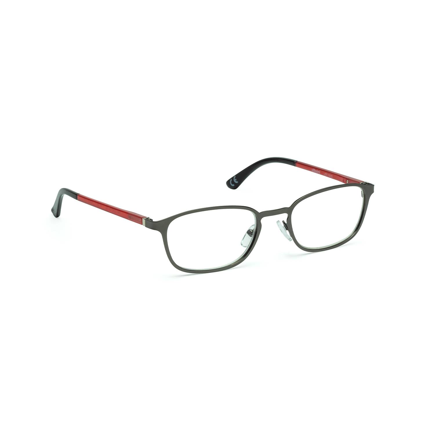 UTR0067 Black-Red, Rectangular reading glasses | Utilissimi