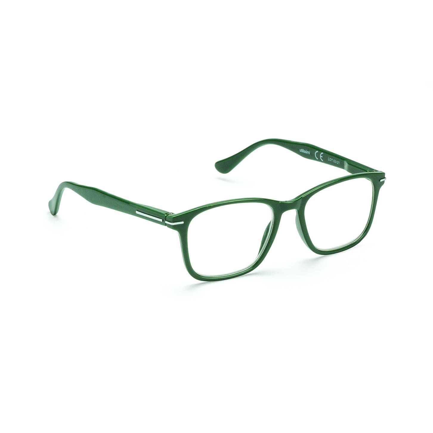 UTR0069 Green, Rectangular reading glasses | Utilissimi